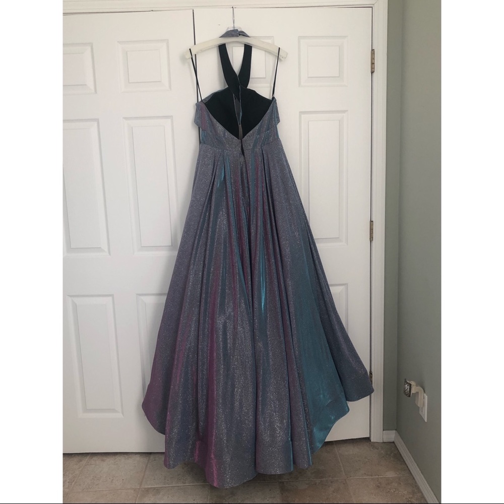 Nwot Colors Prom Duochrome Glitter Prom Dress - Gem